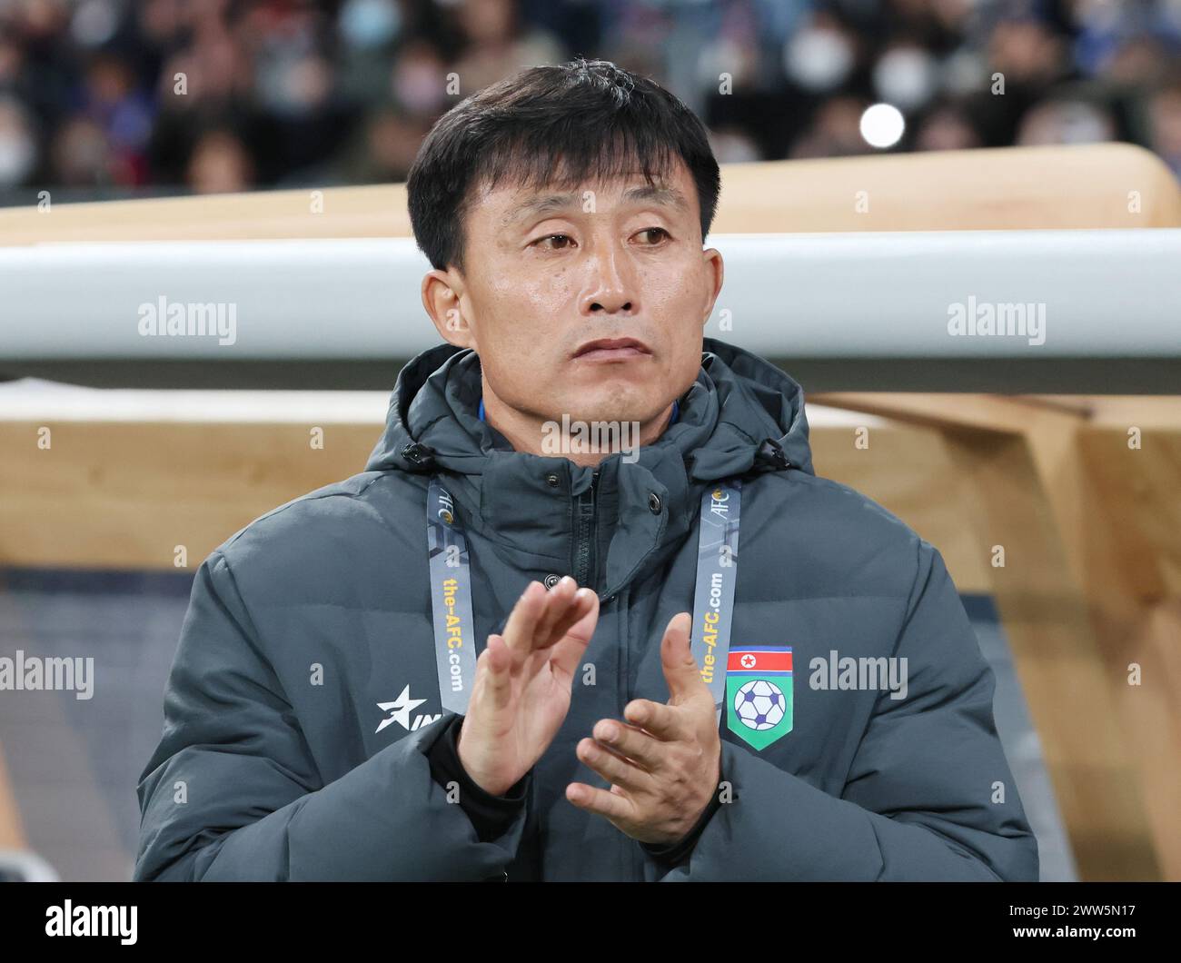 Tokyo, Japan. 21st Mar, 2024. North Korea's head coach Sin Yong Nam ...