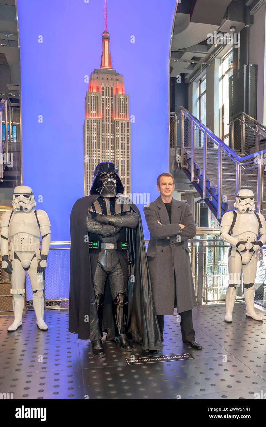 New York, United States. 21st Mar, 2024. Hayden Christensen lights the ...