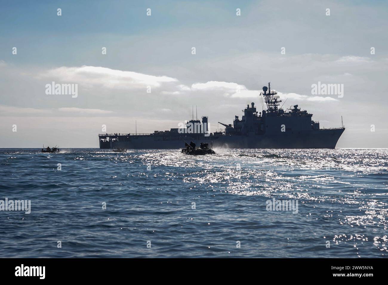 U.S. Marine Corps amphibious combat vehicles (ACV) attached to ...