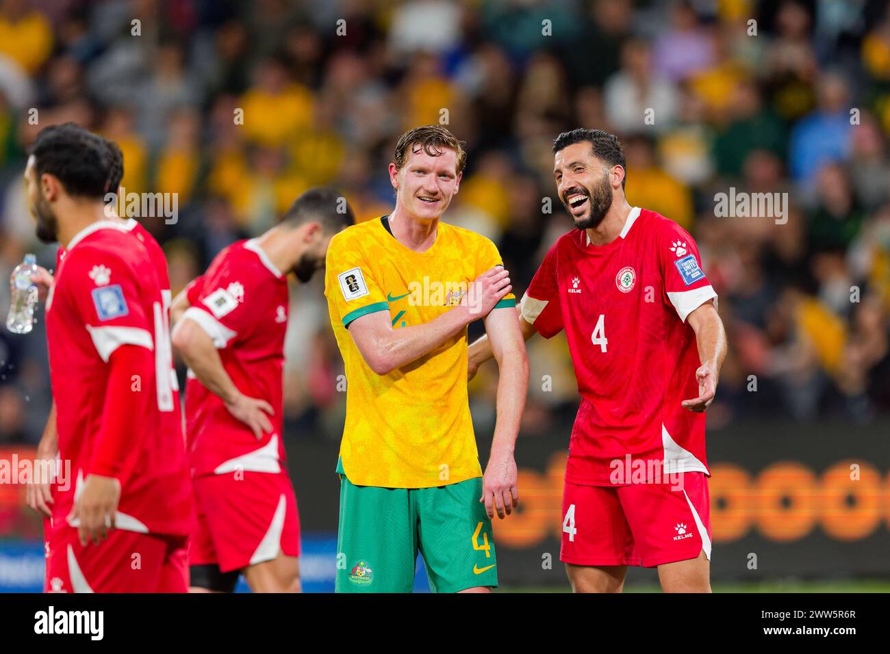 Sydney, Australia. 21st Mar, 2024. Kye Rowles of Australia and Hassan ...