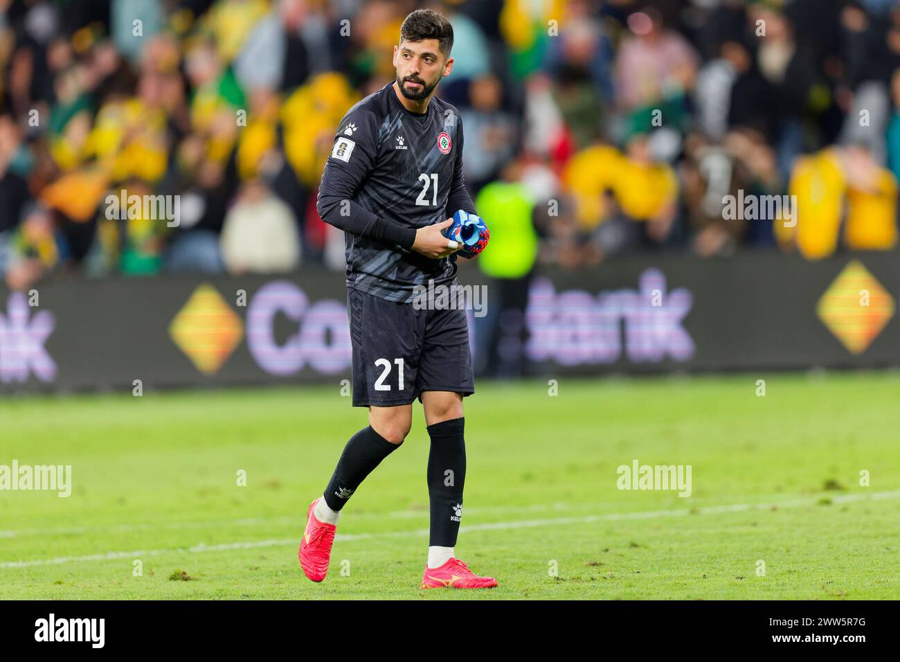 Sydney, Australia. 21st Mar, 2024. Mostafa Matar of Lebanon looks on ...