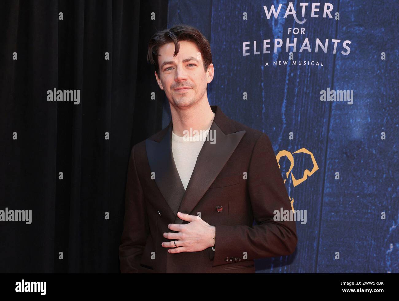 Grant Gustin attends the Broadway opening night for "Water For Elephants" at The Imperial ...
