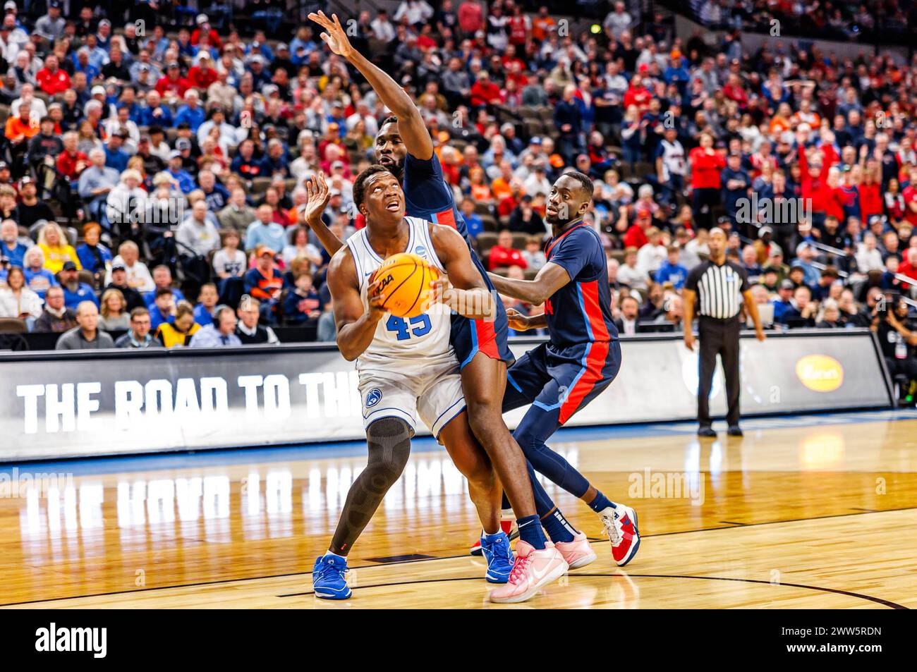Omaha, NE. U.S. 21st Mar, 2024. Brigham Young Cougars forward Fousseyni ...