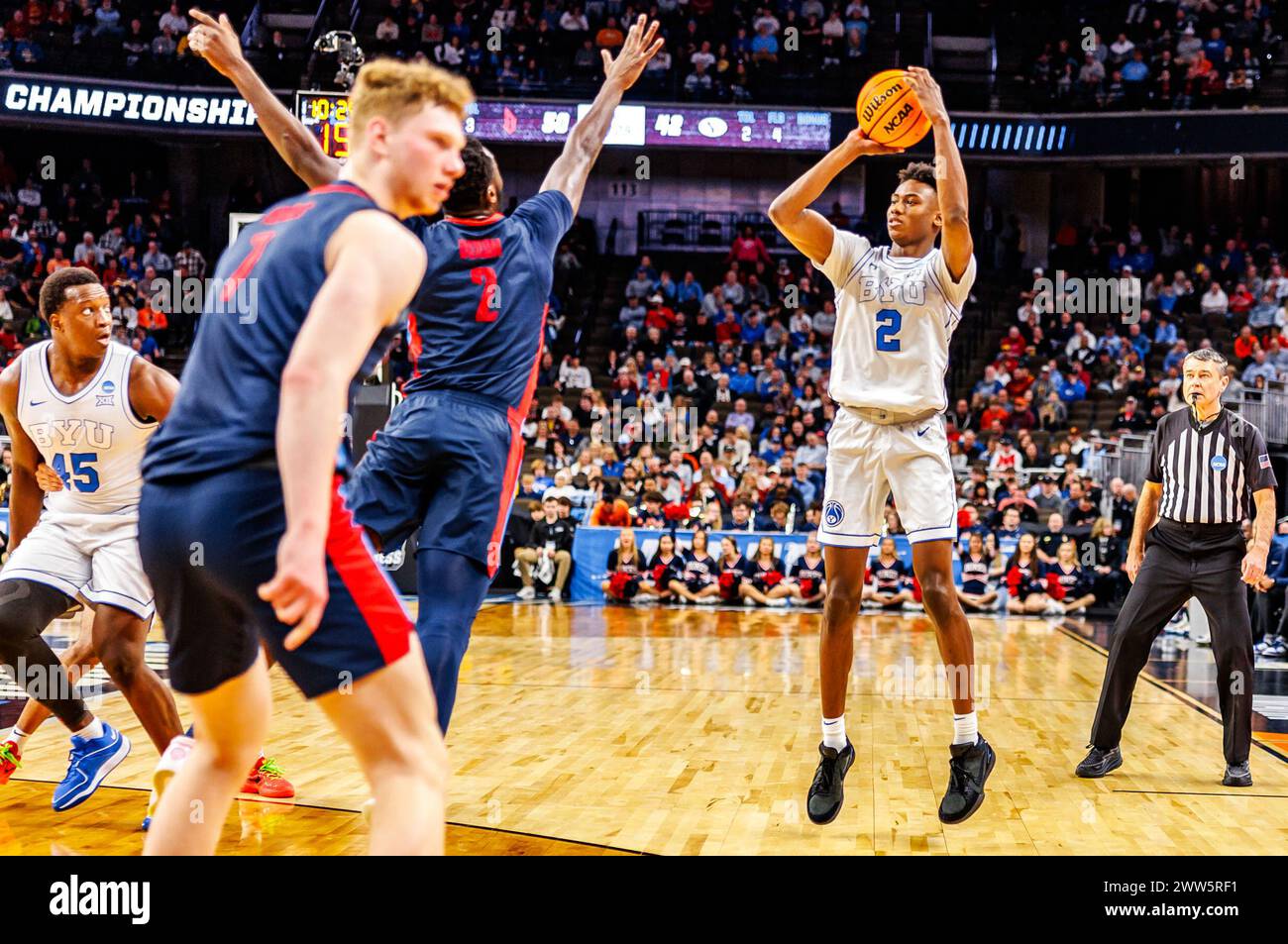 Omaha, NE. U.S. 21st Mar, 2024. Duquesne Dukes forward David Dixon (2 ...