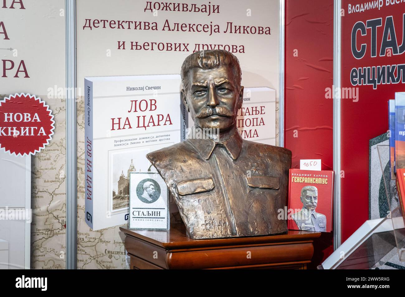 Picture of a bust and sculpture of Stalin taken in a bookstore of ...