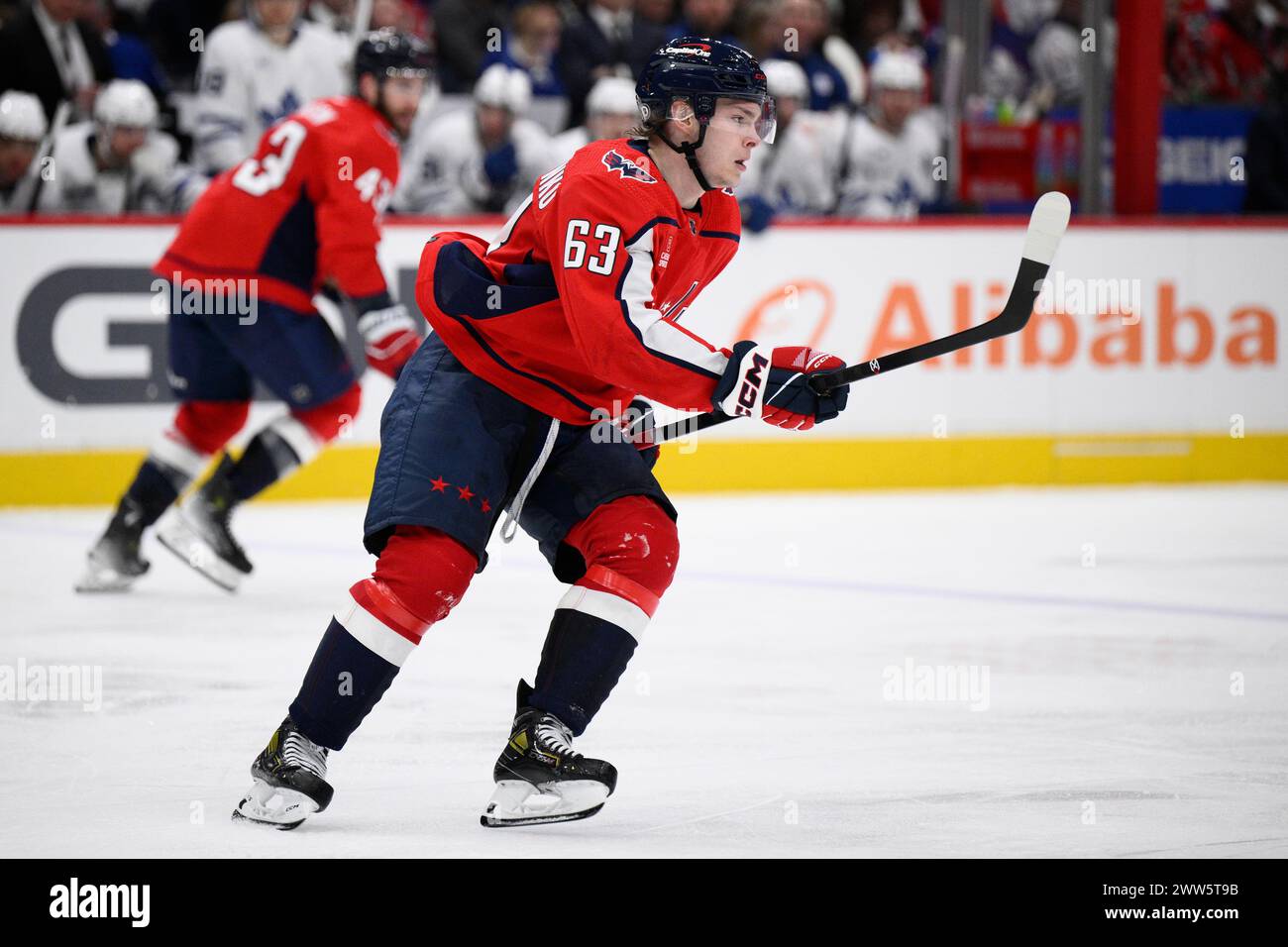 Washington Capitals left wing Ivan Miroshnichenko (63) in action during ...