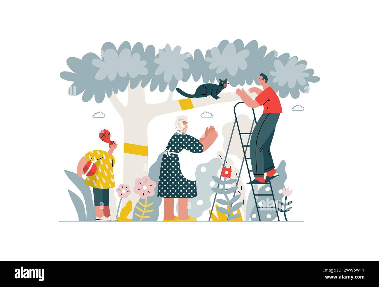 Social interaction for elderly Stock Vector Images - Alamy