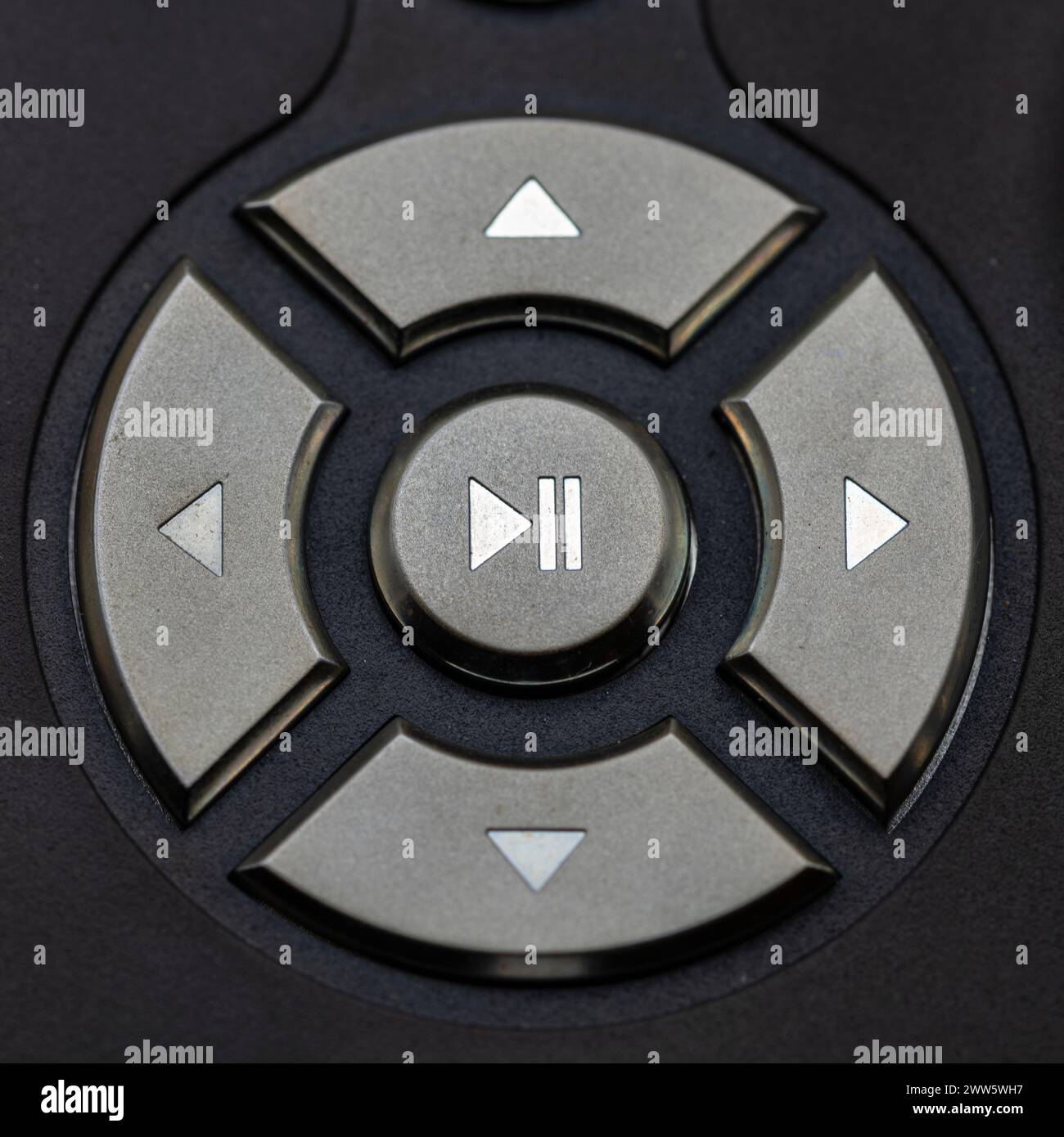 Detalle de los botones direccionales de un mando a distancia Stock ...