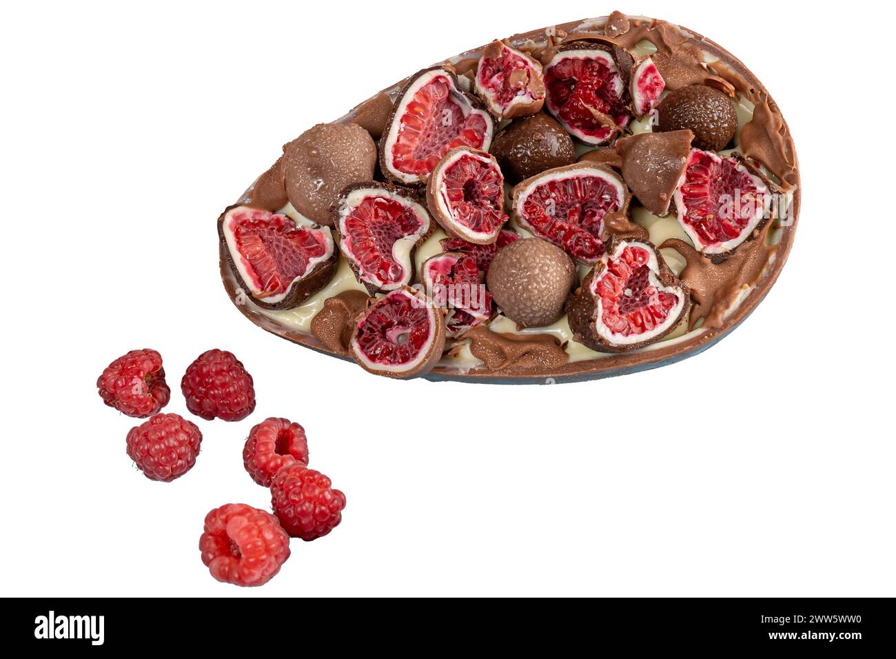 Chocolate Easter egg. Stuffed with white Brazilian truffle and ...