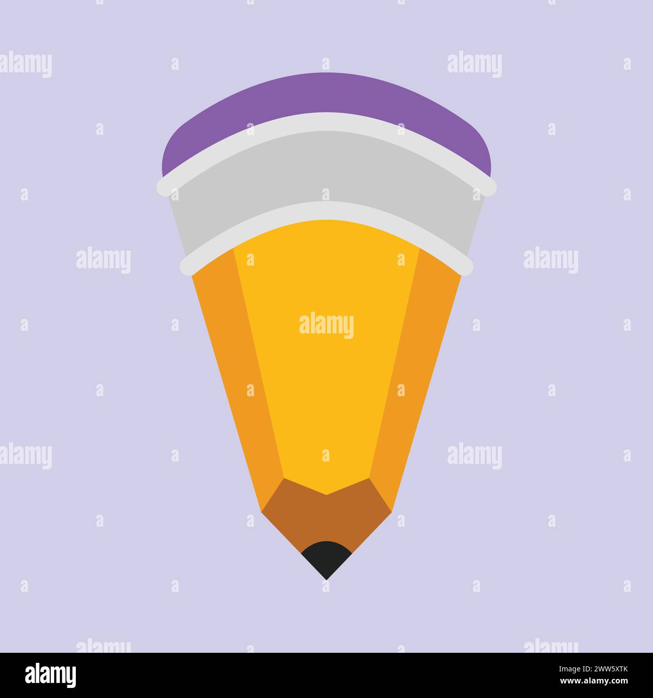 Pencil Icon Vector Illustration School Student Stationery Icon Pencil ...