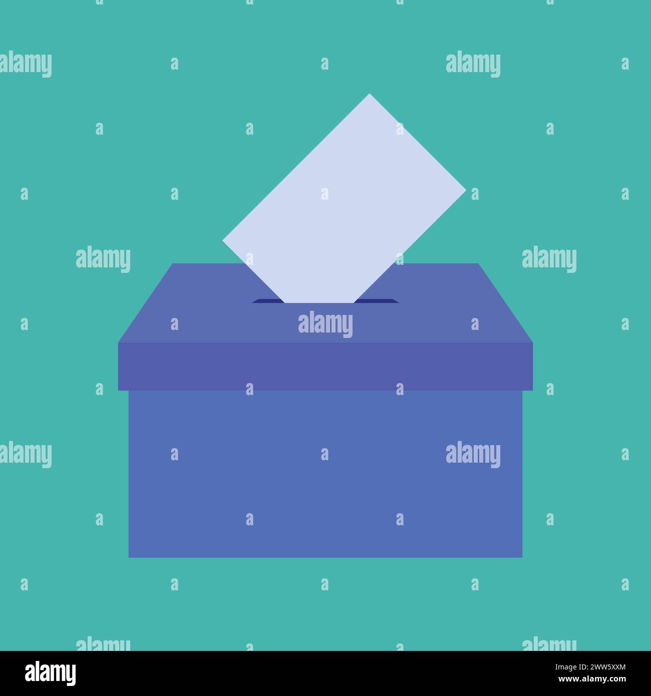 Ballot Voting Box Mail Vector Icon Polling Puts Voting Ballot In The Ballot Box Voting And