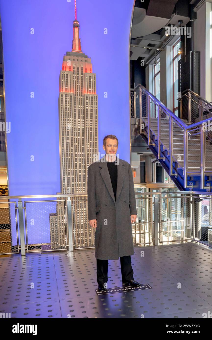 New York, New York, USA. 21st Mar, 2024. (NEW) Hayden Christensen Lights the Empire State ...