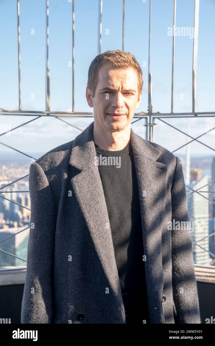New York, New York, USA. 21st Mar, 2024. (NEW) Hayden Christensen Lights the Empire State ...