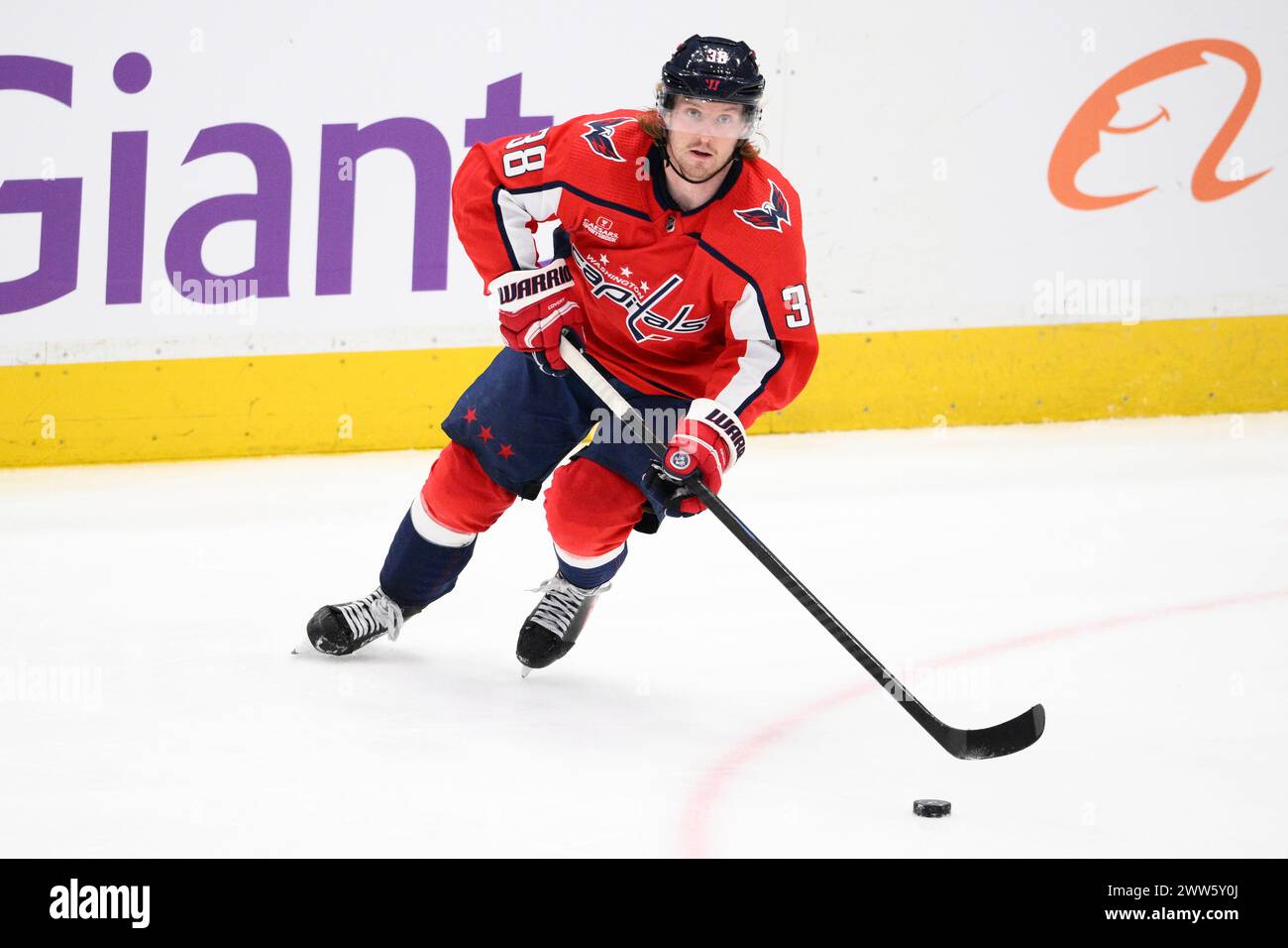 Washington Capitals defenseman Rasmus Sandin (38) in action during the ...