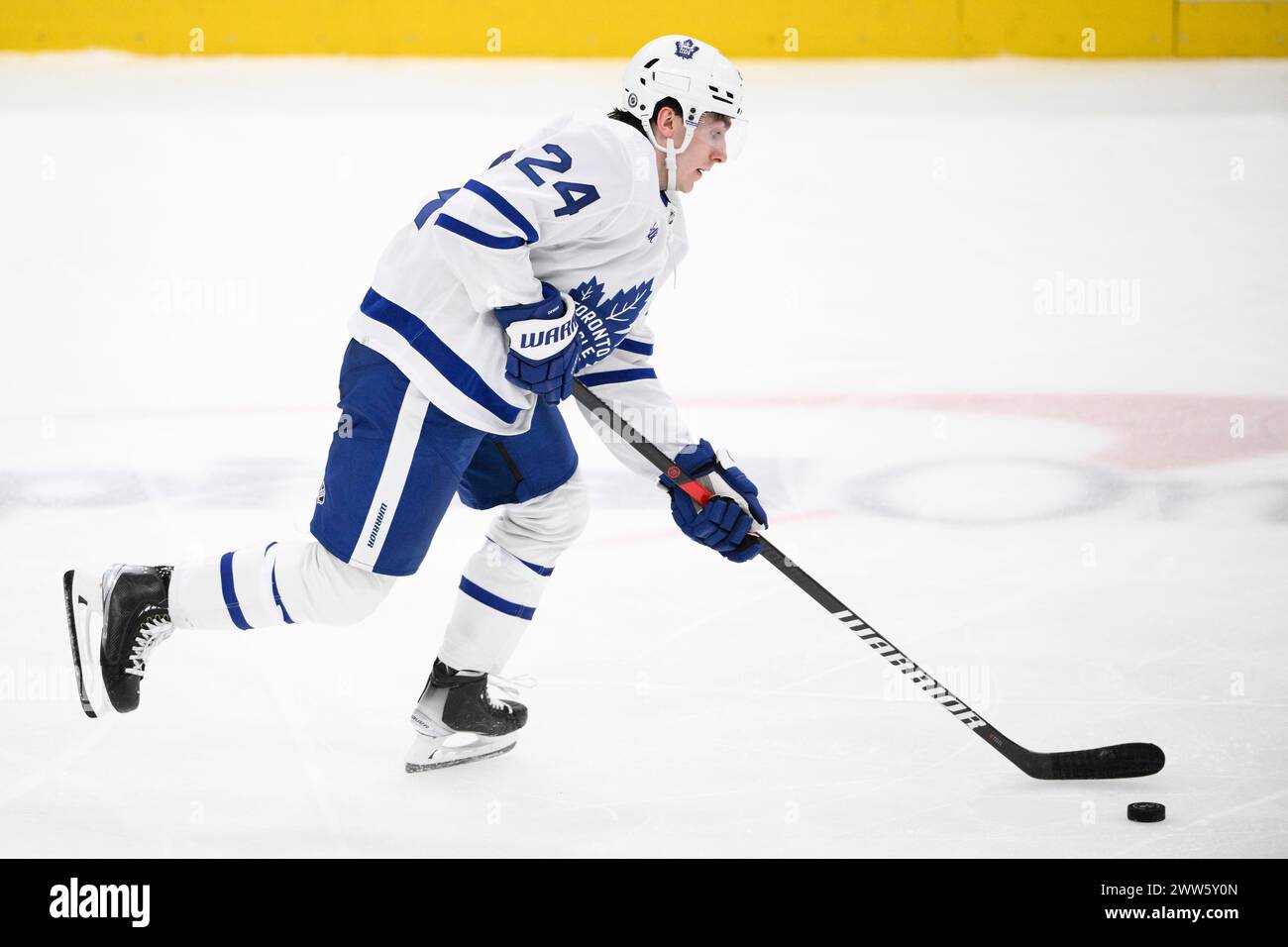 Toronto Maple Leafs center Connor Dewar (24) in action during the third ...