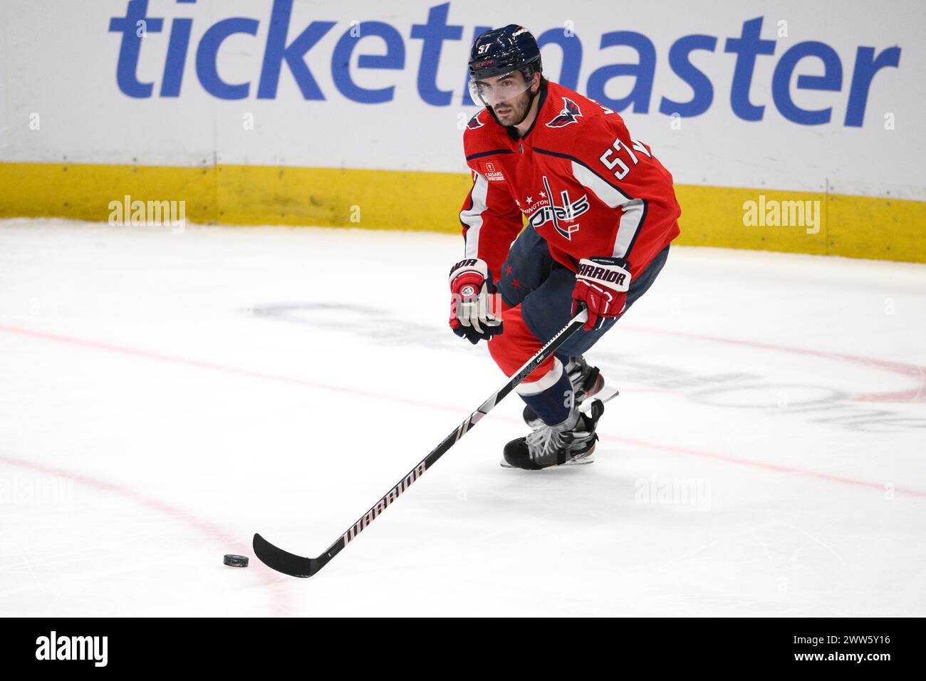 Washington Capitals defenseman Trevor van Riemsdyk (57) in action ...