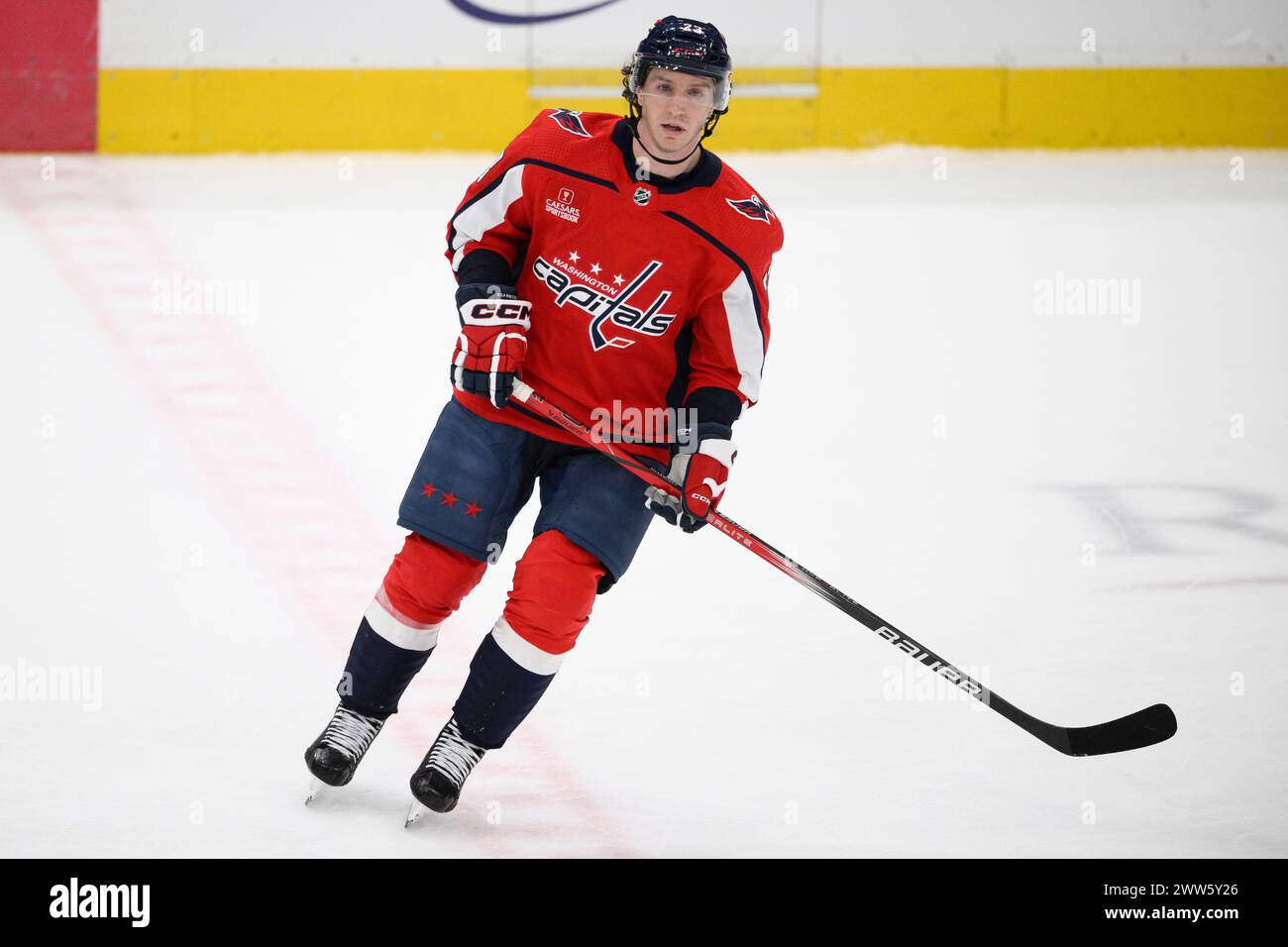 Washington Capitals center Michael Sgarbossa (23) in action during the ...