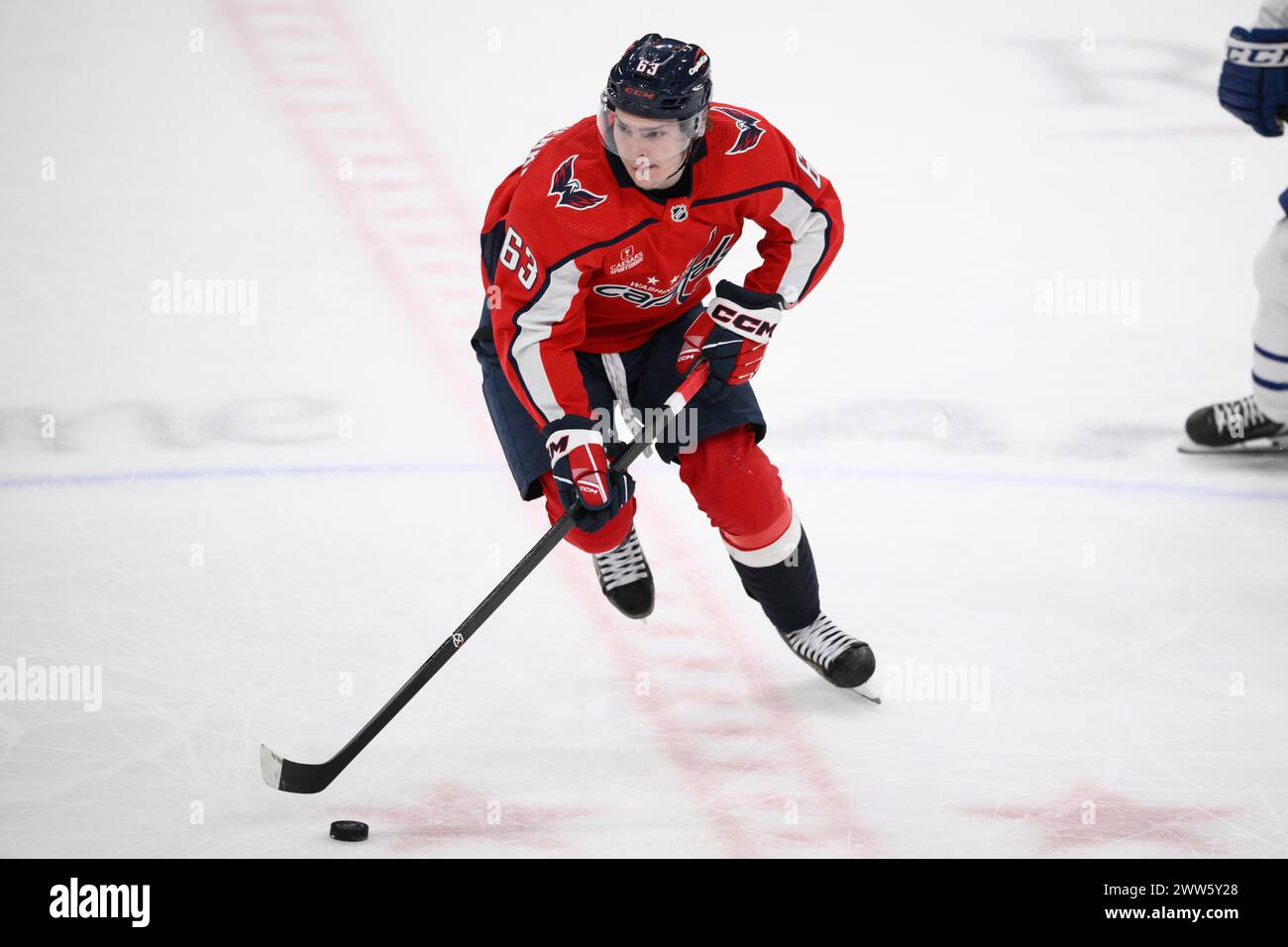 Washington Capitals left wing Ivan Miroshnichenko (63) in action during ...
