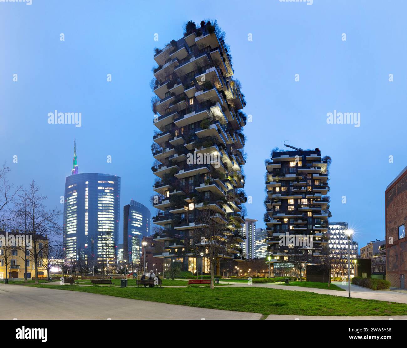 Milan - The Bosco Verticale buildings designed by Boeri Studio and ...