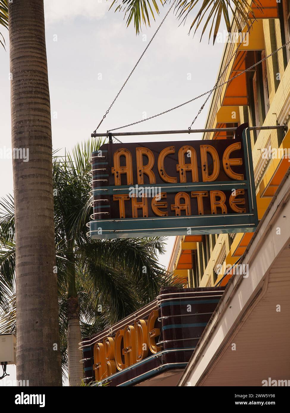 First Street in Fort Myers, Florida. Historic and unique buildings ...