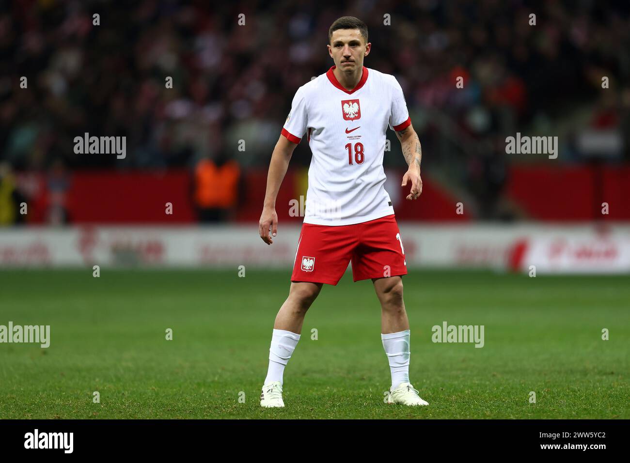 Warsaw, Pologne. 25th Feb, 2024. Bartosz Slisz of Poland during the ...
