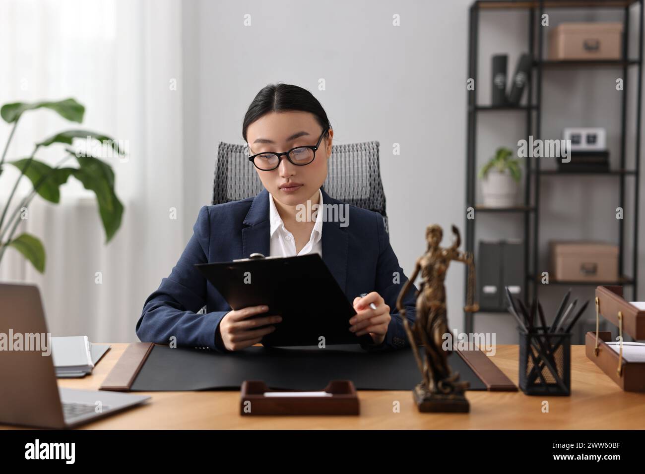Judge reading legal document hi-res stock photography and images - Alamy