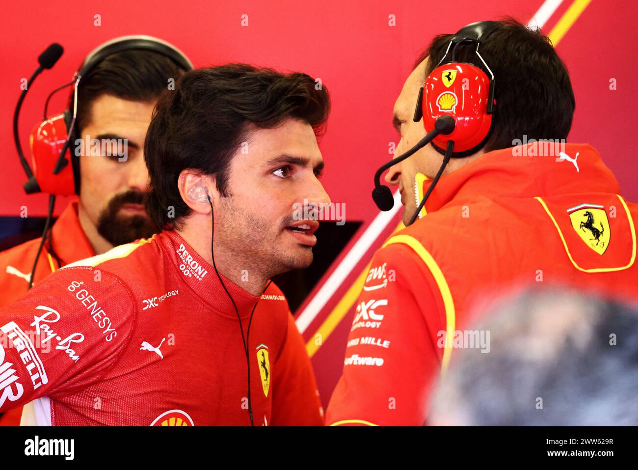 Melbourne, Australia. 22nd Mar, 2024. (L to R): Carlos Sainz Jr (ESP ...