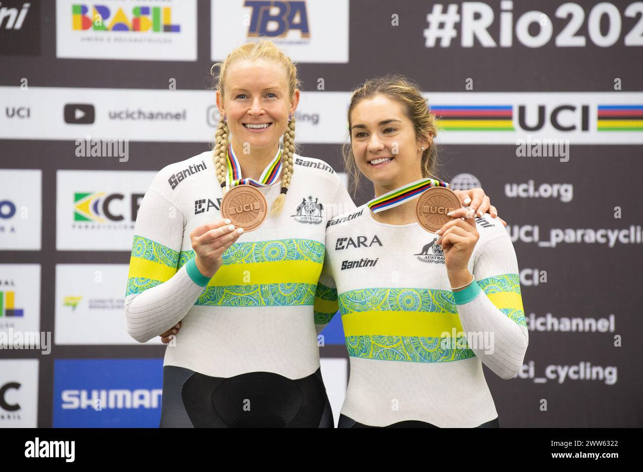 Rio de Janeiro, Brazil. 21st Mar, 2024. Australia's Blind Tandem Bronze ...