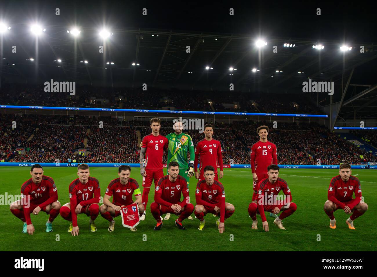 Wales team Photo ahead of the UEFA Euro Qualifiers Play-Off Semi-Final ...