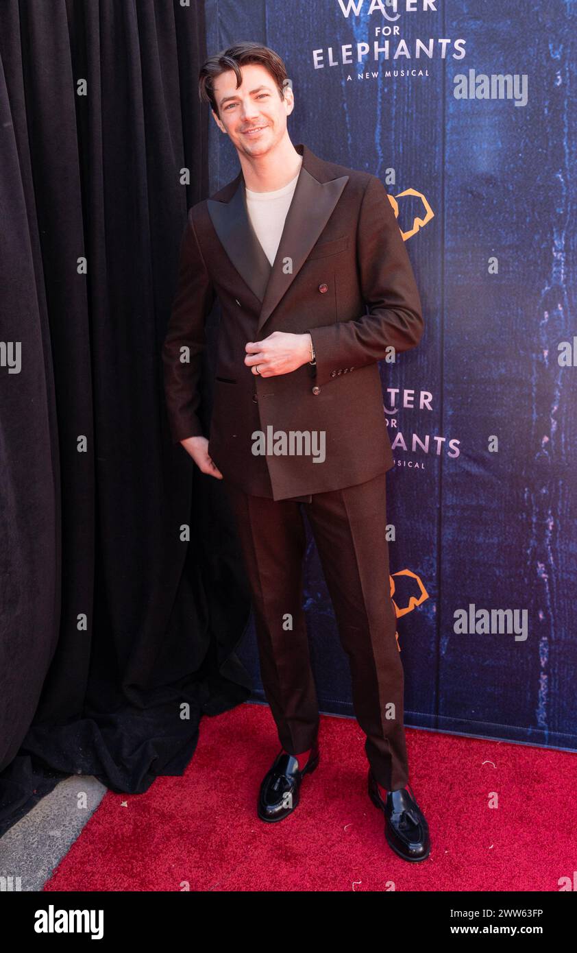New York, USA. 21st Mar, 2024. Grant Gustin attends musical 'Water for ...