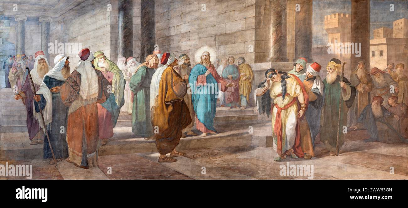 Jesus and sinfull woman hi-res stock photography and images - Alamy