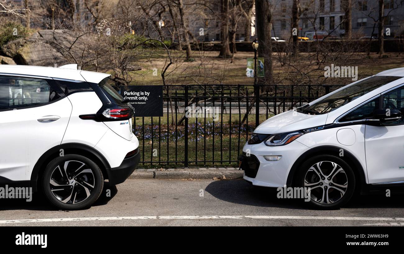 Chevrolet Volt ev vehicles are parked on the street on March 21, 2024 ...