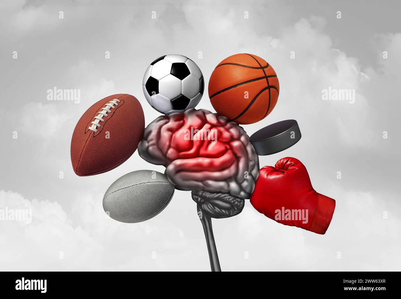 Sports Brain Injury as a sport injury causing a Concussion as football ...