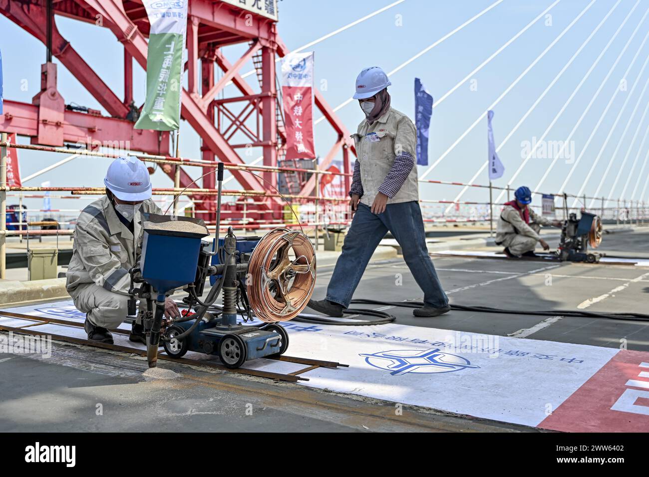 **CHINESE MAINLAND, HONG KONG, MACAU AND TAIWAN OUT** Construction site ...