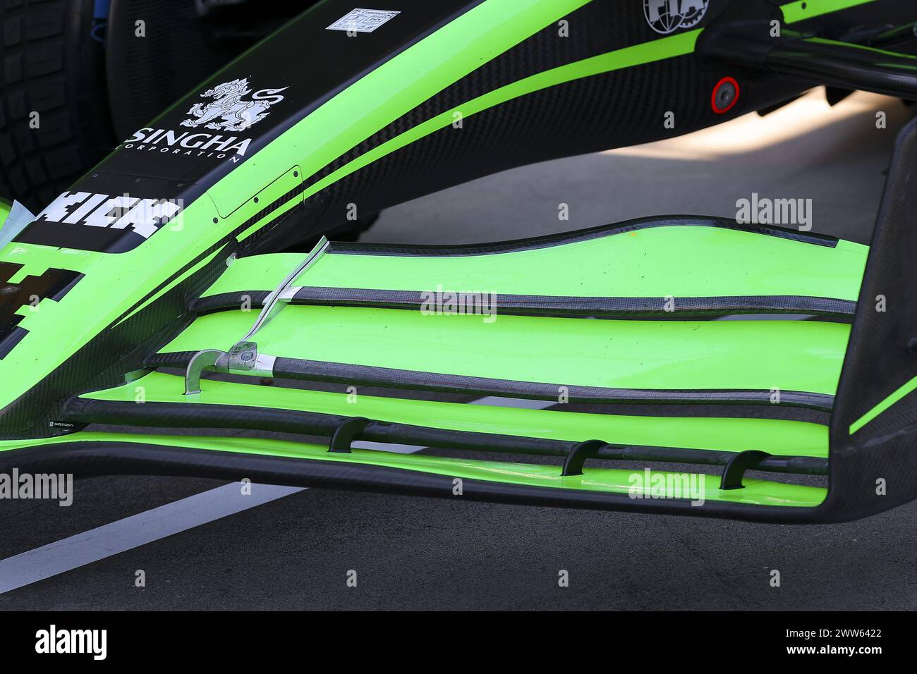 Stake F1 Team Kick Sauber C44, mechanical detail of the front wing endplate during the Formula 1 ...