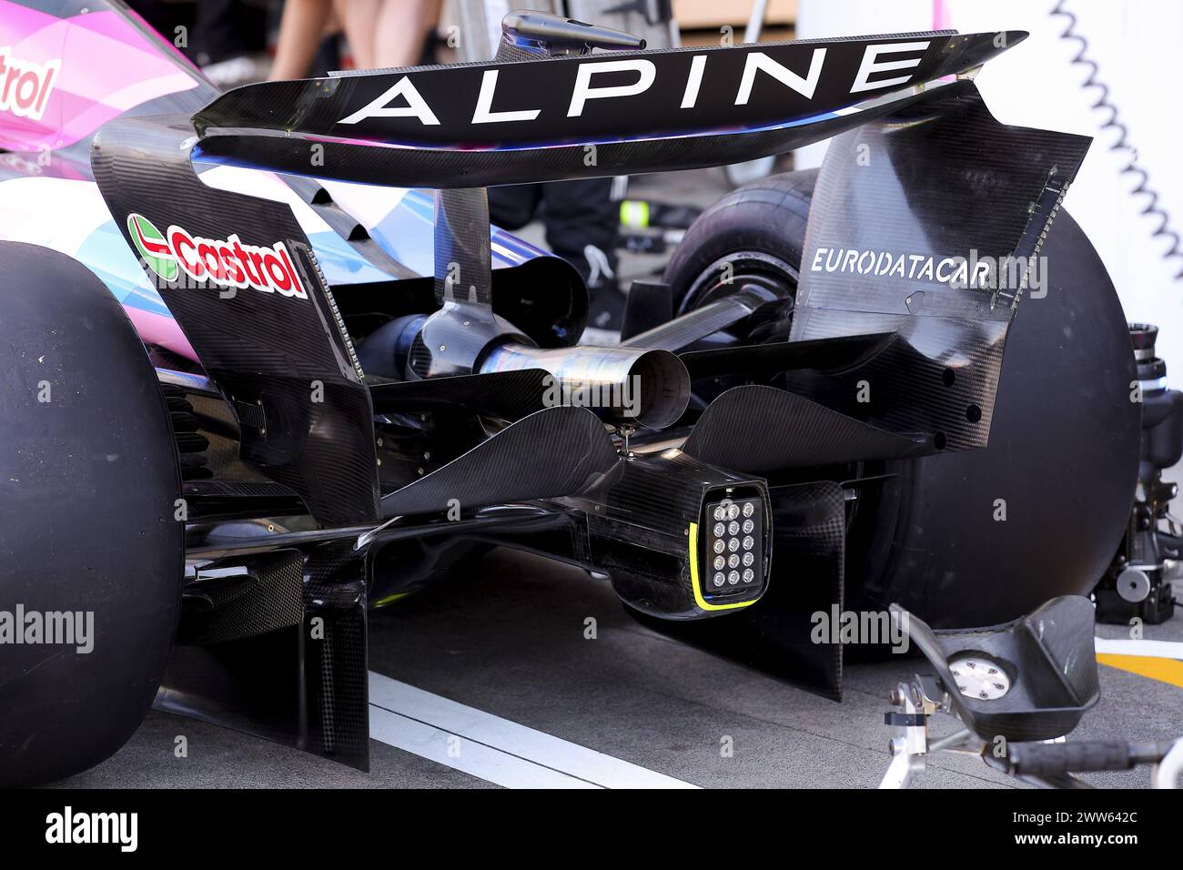 Alpine F1 Team A524, mechanical detail of the beam wing during the ...