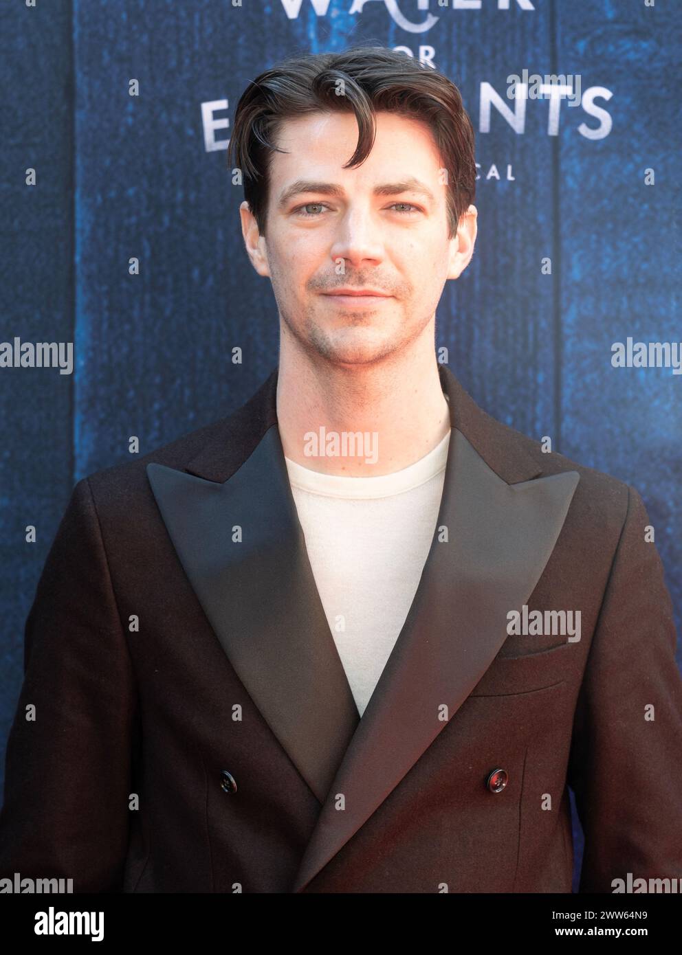 Grant Gustin attends musical 'Water for Elephants' opening night at Imperial Theatre in New York ...