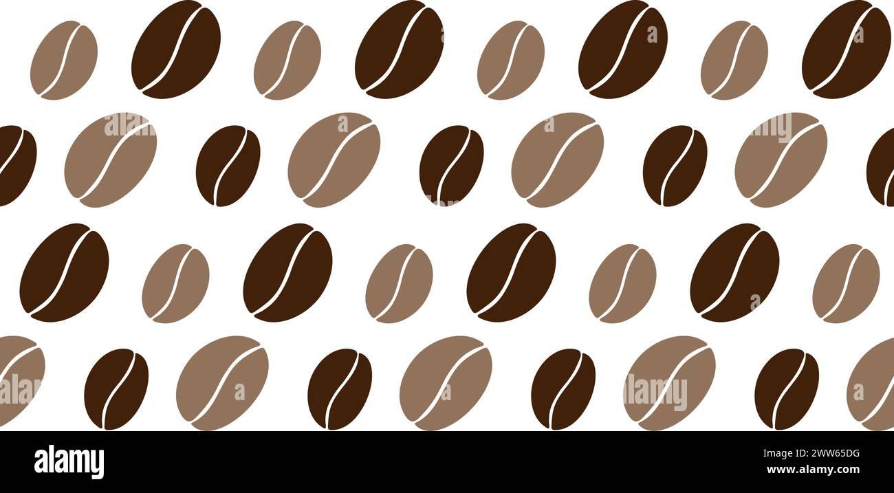 Abstract coffee beans Seamless pattern in trendy soft and dark brown ...