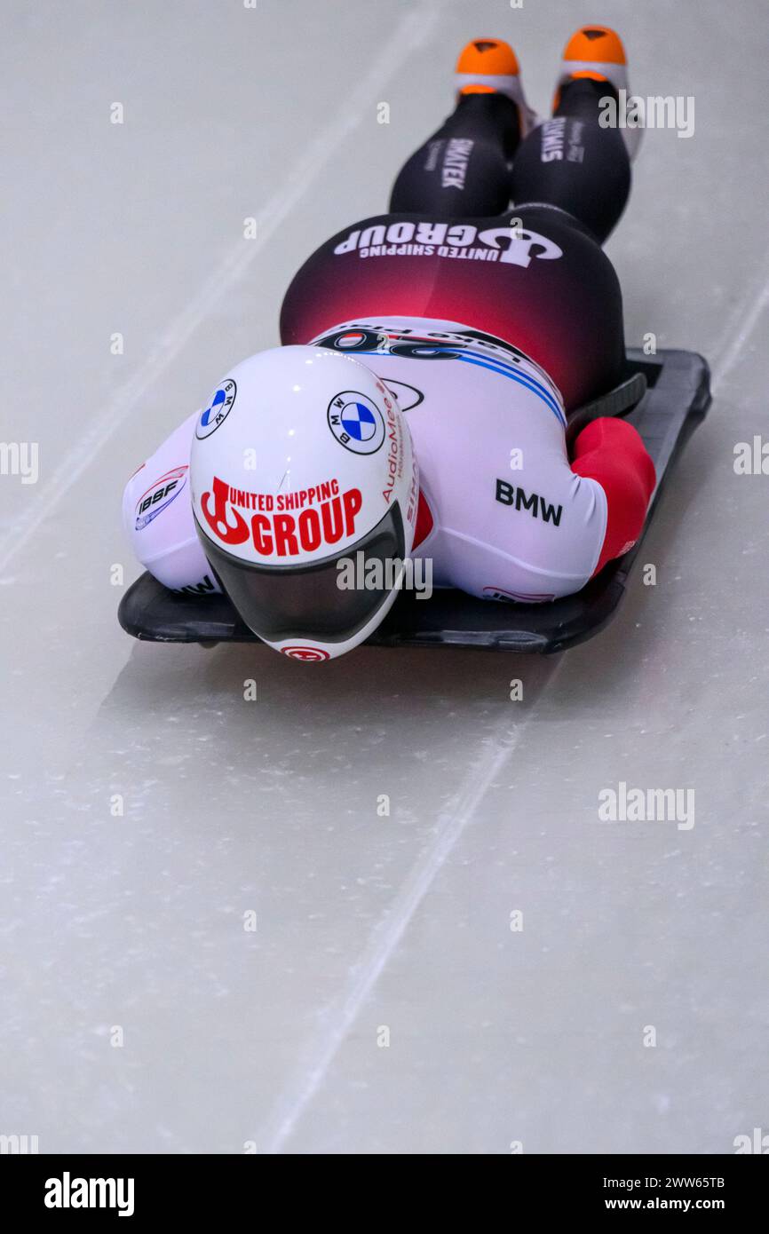 Lake Placid, New York, USA. 21st Mar, 2024. RASMUS JOHANSEN of DEN ...
