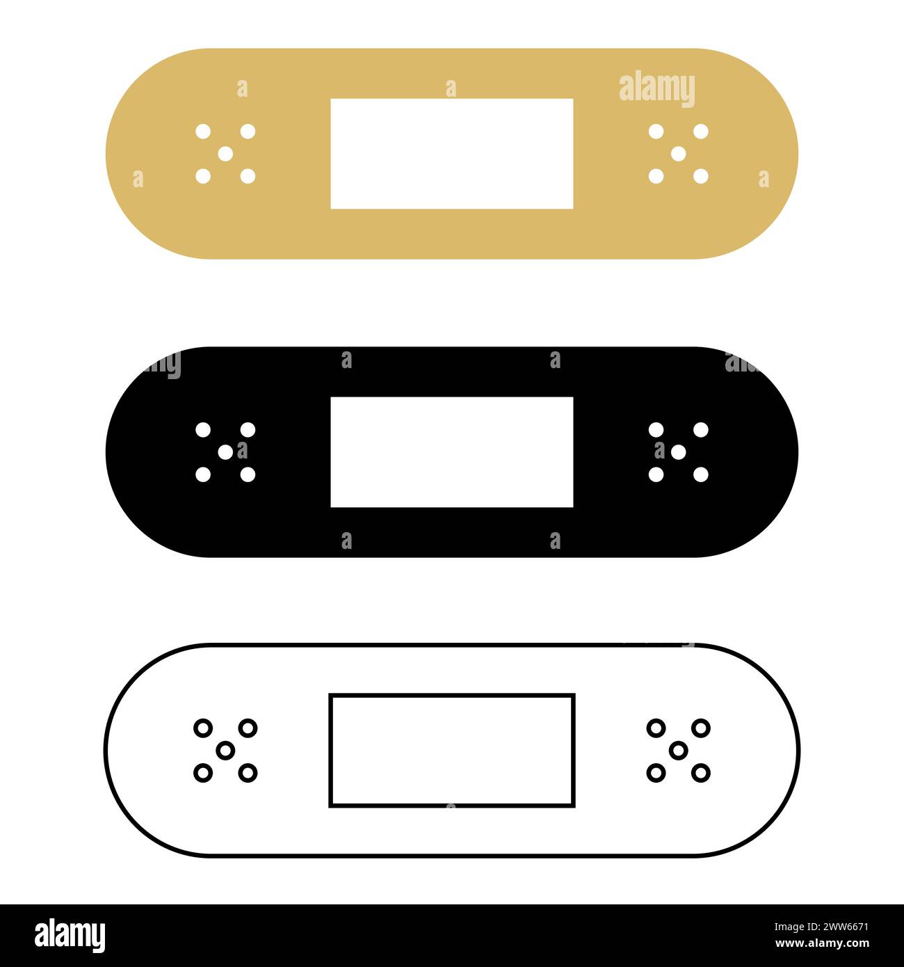 Bandaid sticker Stock Vector Images - Alamy