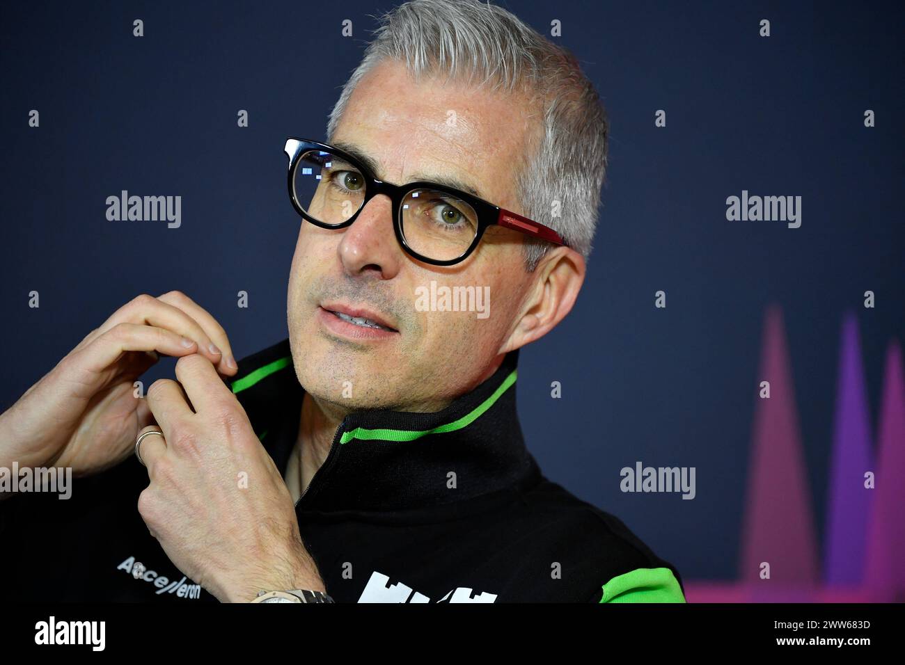 MELBOURNE, AUSTRALIA 22 March 2024. Stake F1 Team Kick Sauber, team principal Alessandro Alunni ...