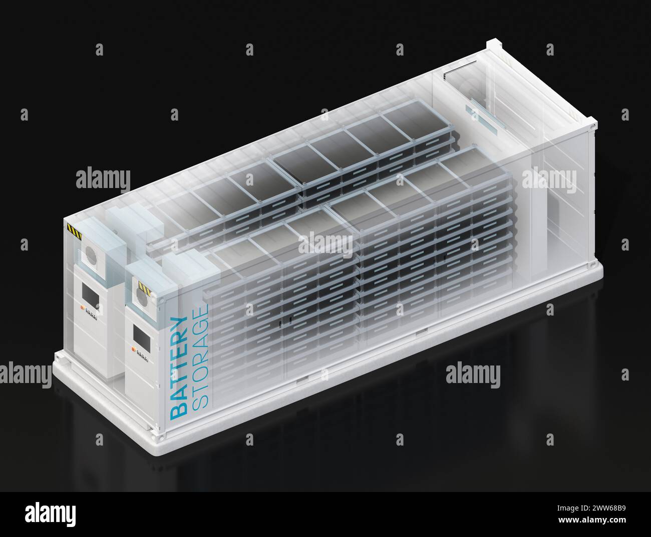 Ghost effect of Containerized Battery Energy Storage System. Generic ...