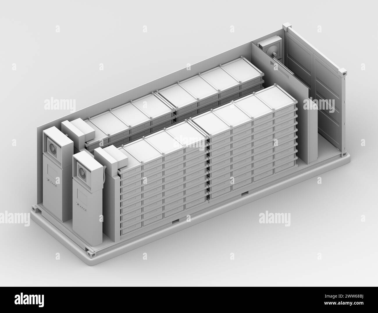 Clay rendering of Containerized Battery Energy Storage System ...