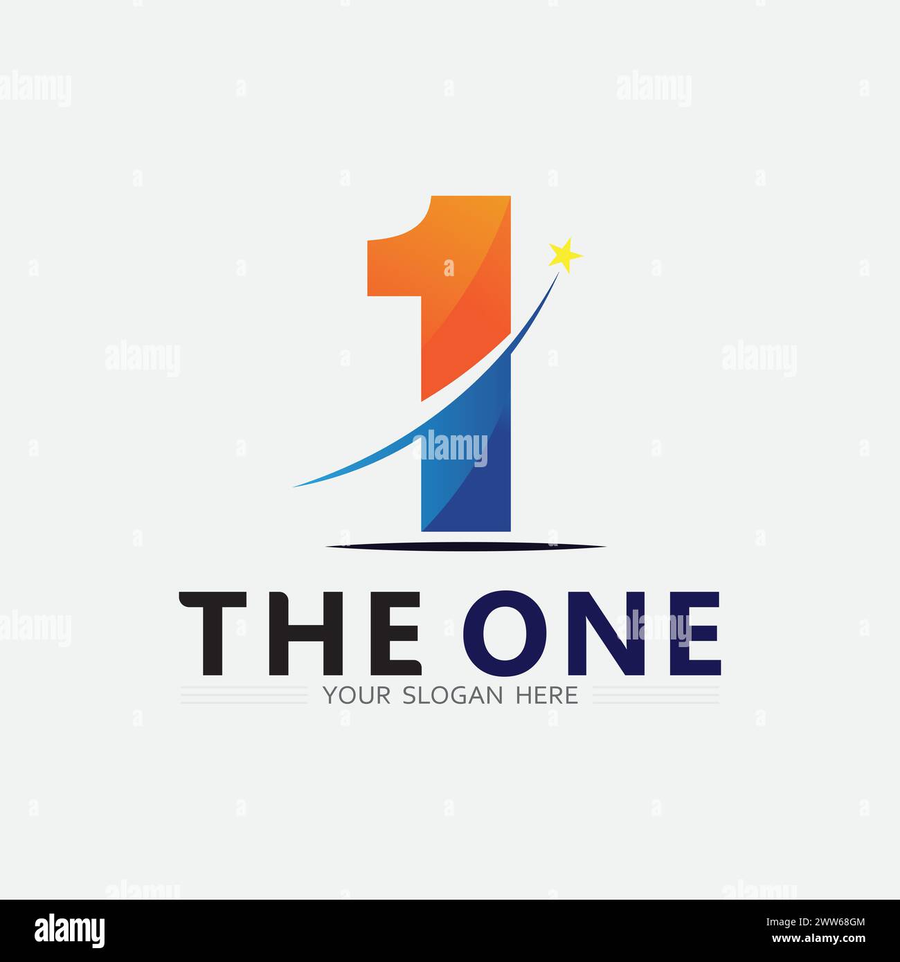 Number one logo and Vector Number design Stock Images Illustration ...