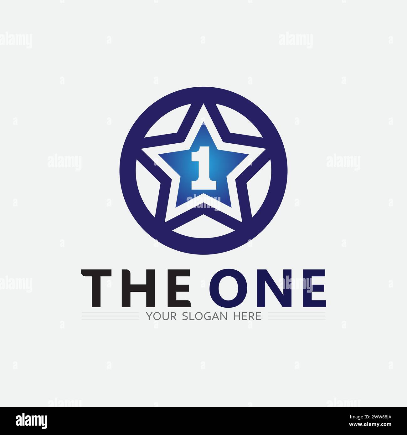 Number one logo and Vector Number design Stock Images Illustration ...