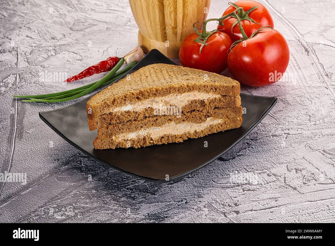 Club sandwich with canned Tuna fish Stock Photo - Alamy