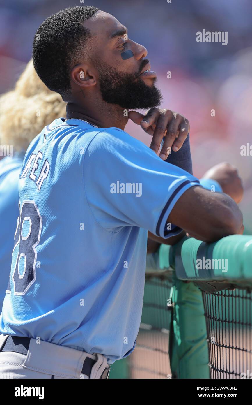 Clearwater, FL: Tampa Bay Rays second baseman Gionti Turner (28) in the ...