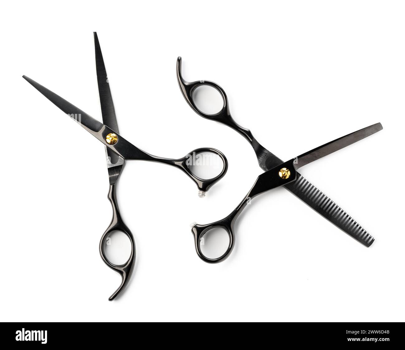 Professional scissors for hair isolated on white background Stock Photo ...