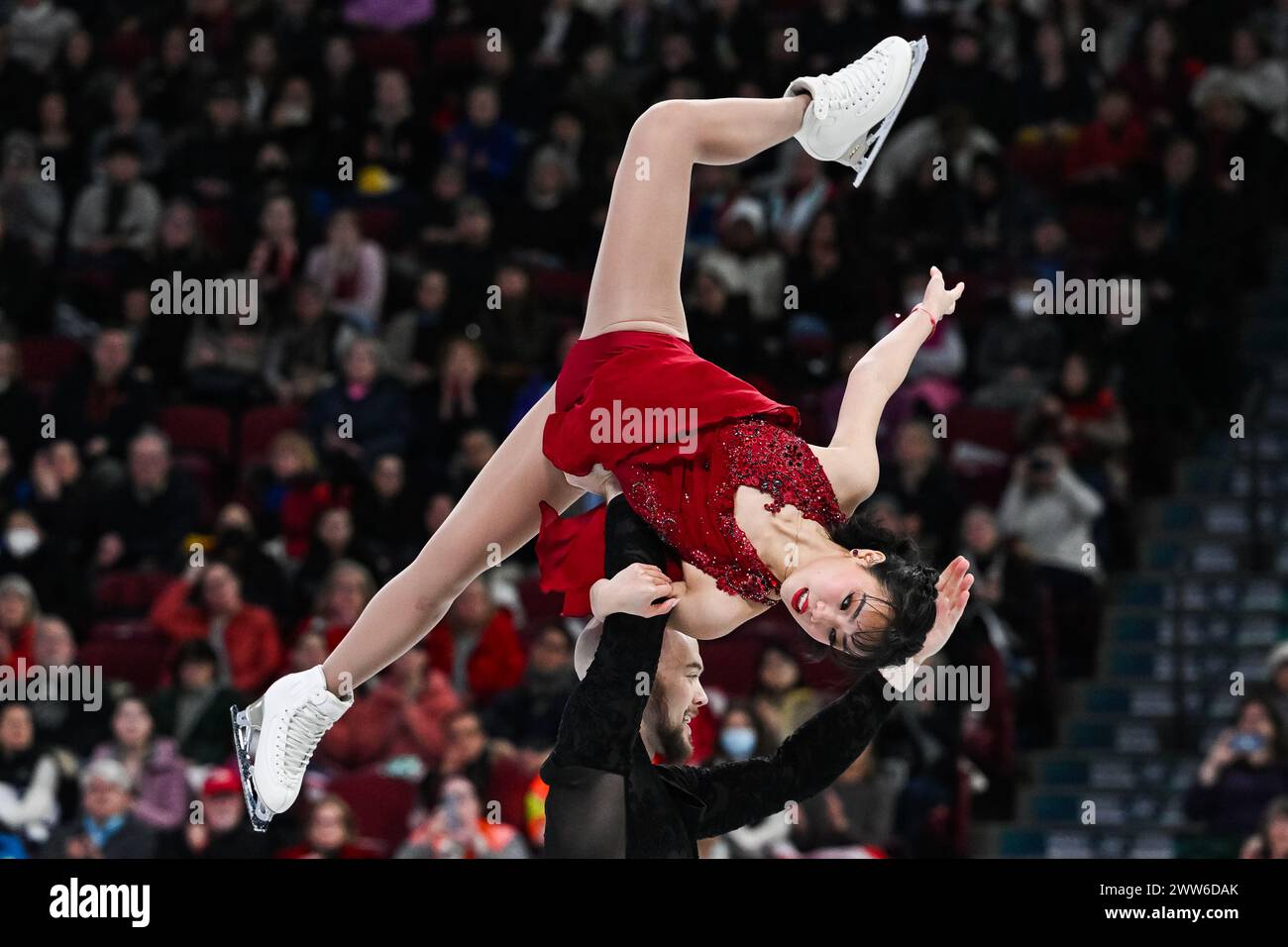 MONTREAL, CANADA - MARCH 21 2024: Ellie Kam and Danny O'Shea (USA ...