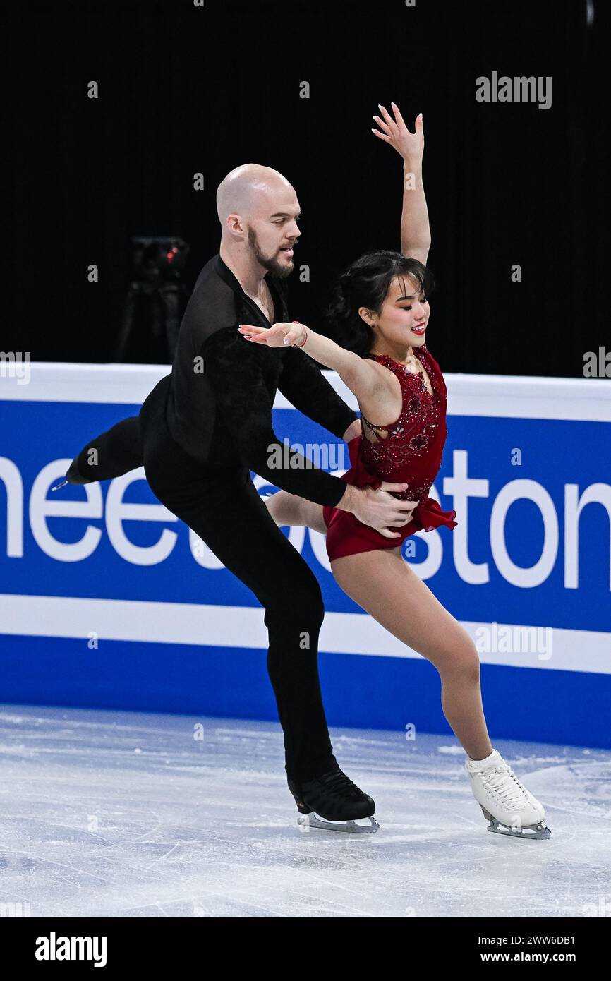 MONTREAL, CANADA - MARCH 21 2024: Ellie Kam and Danny O'Shea (USA ...